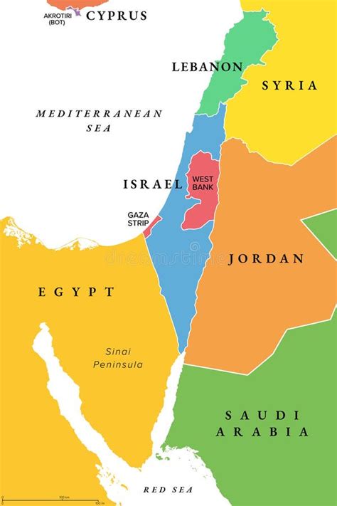 Estado Del Mapa Pol Tico De Palestina Ilustraci N Del Vector