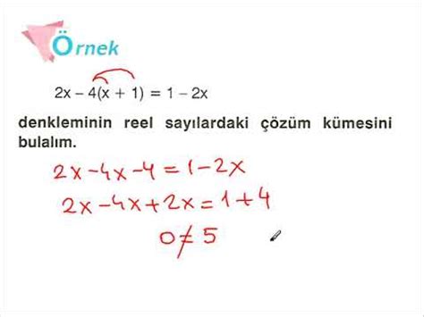 Denklem Zme Birinci Dereceden Denklemler Konu Anlat M Video Z Ml