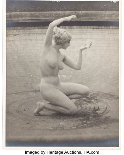 Arnold Genthe Ruth St Denis Kneeling Nude In Fountain MutualArt