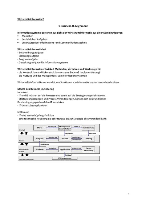 Wirtschaftsinformatik 2 Zusammenfassung Wirtschaftsinformatik 2 1