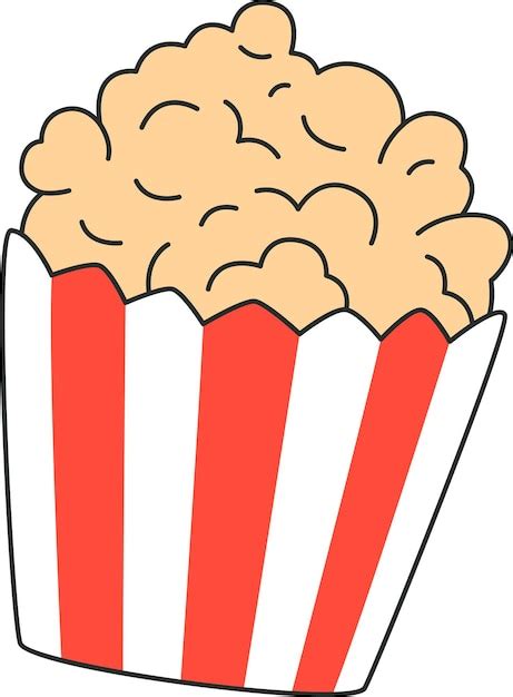 Pop corn En Boîte Vecteur Premium