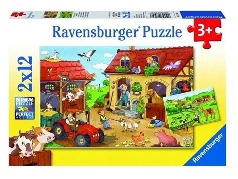 PUZZLE 2X12 ŻYCIE NA WSI RAVENSBURGER 15134655604 Allegro pl