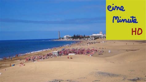 eine Minute Dünen von Maspalomas Gran Canaria Der Film zeigt den