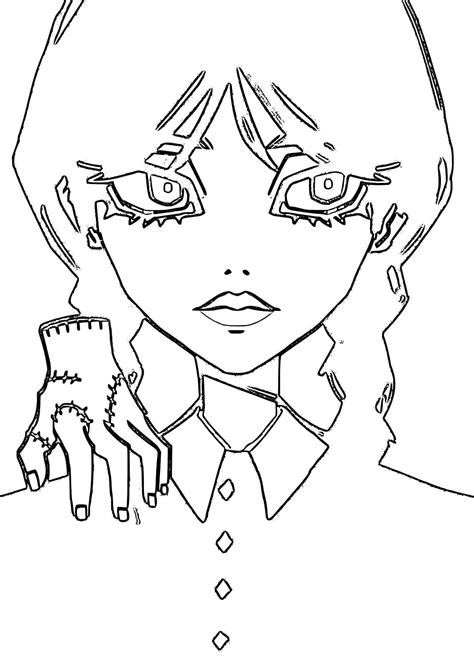 Dibujos De Wednesday Addams Diablo Para Colorear Para Colorear Pintar