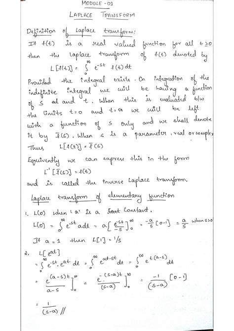 solution a guide to laplace transform inverse laplace transform convolution theorem and