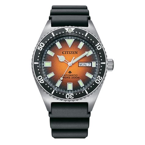 CITIZEN PROMASTER DIVER ORANGE DIAL MENS WATCH