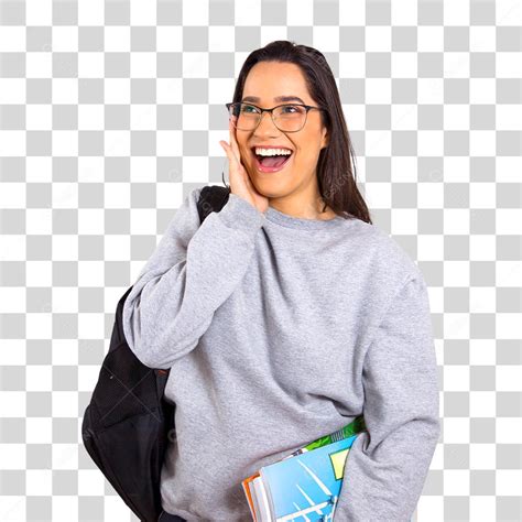 Jovem estudante feliz Volta às aulas PNG Transparente download