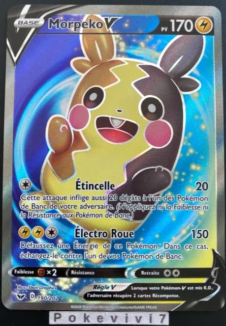 Carte Pokemon Morpeko V Fa Full Art Ep E Et Bouclier Eb Fr