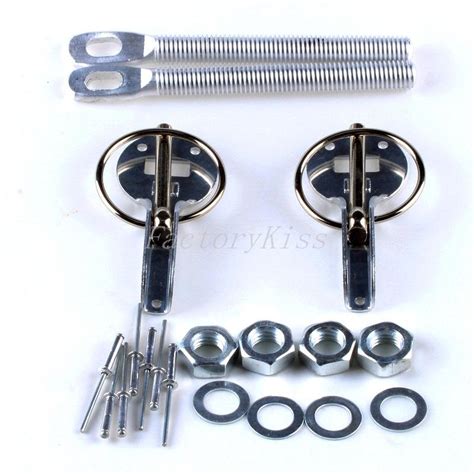 Find Universal Aluminum Alloy Bonnet Hood Pin Lock Kit Down Fit Race Car Silver In Hong Kong Hk