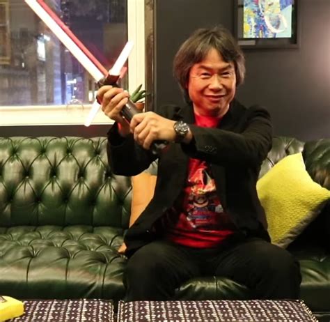 Miyamoto With A Lightsaber Shigeru Miyamoto Know Your Meme