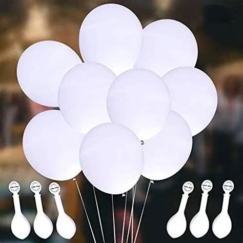 La Luz Led Globos Leobee 50 White Party Pack De Led Globos Envío gratis