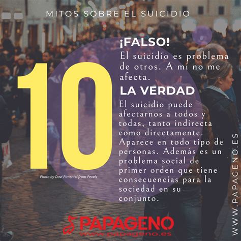Mitos sobre suicidio Asociación de Profesionales en Prevención y