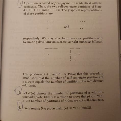 solved 4 a partition is called self conjugate if it is