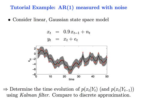 tutorial example ar 1 measured with noise