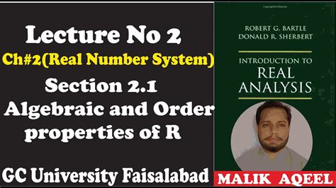 introduction to real analysis bartle lectures real analysis by robert g bartle ch 2 lec 2