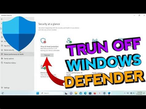 How To Disable Windows Defender Trun Off Windows Defender Youtube