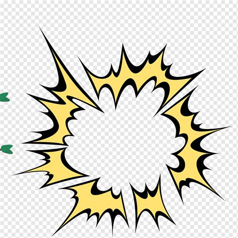 Ilustração amarela balão de fala Cartoon Explosion Yellow explosion