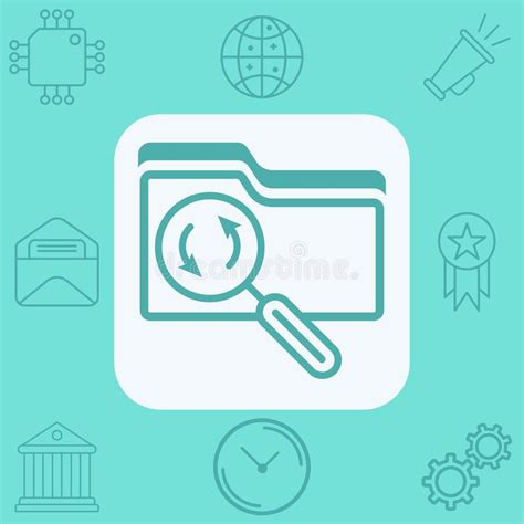 S Mbolo De La Muestra Del Icono Del Vector De La Carpeta De La B Squeda