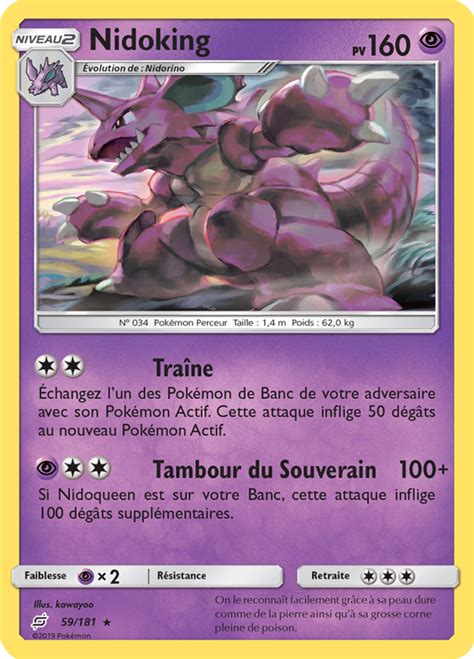 Nidoking Soleil et Lune Duo de Choc 59 Poképédia