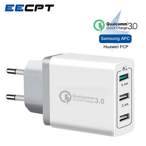 EECPT cargador USB de carga rápida 3 0 adaptador de pared Universal