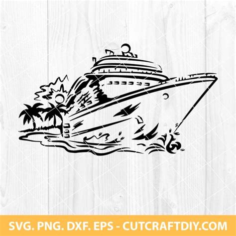 Cruise Ship Svg Nautical Svg Summer Trip Svg Vacation Svg Png Dxf