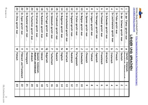 Länder Hauptstädte und Sprachen English ESL worksheets pdf doc