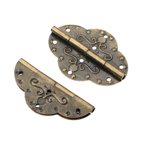 Charnières de meuble en Bronze Antique 69x53mm 2 pièces pour boîte à