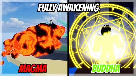 Fully Awakening All Skills For Magma And Buddha On Blox Fruits Youtube