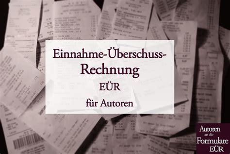 EÜR Einnahme Überschuss Rechnung als Autor Kia Kahawa
