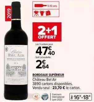 Promo Bordeaux Supérieur Château Bel Air chez Carrefour iCatalogue fr