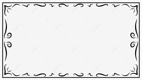 Mais Recente Quadro De Borda Preta Simples Vetor PNG Simples