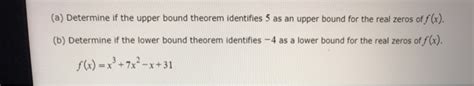 solved a determine if the upper bound theorem identifies 5