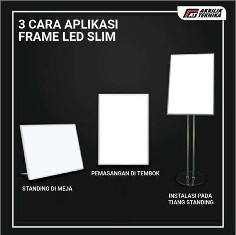 Jual Frame Bingkai Display Poster Led Lampu Akrilik Slim Light