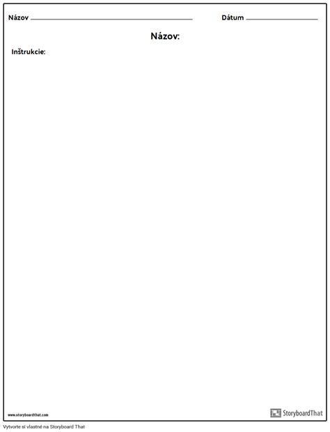 Prázdna Šablóna Storyboard por sk examples