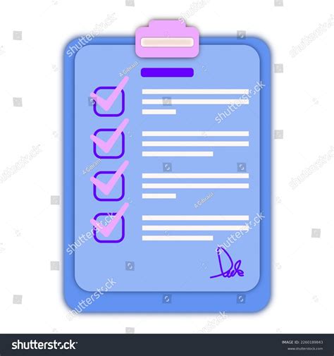 Completed Checklist Clipart Vector Illustration Do Stock Vector