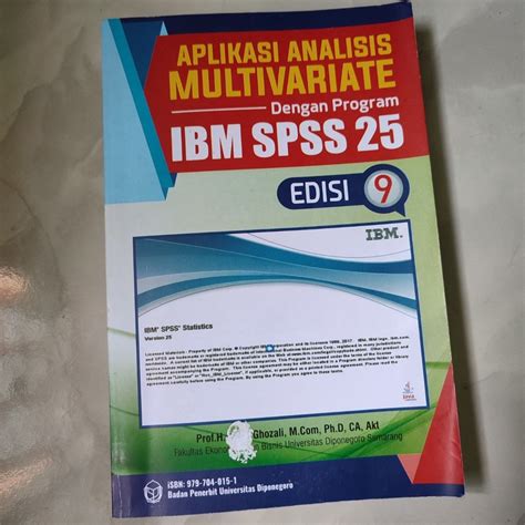 Aplikasi Analisis Multivariate Dengan Program Ibm Spss Buku Alat