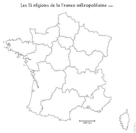 Carte Des Régions De France Vierge PrimaNYC