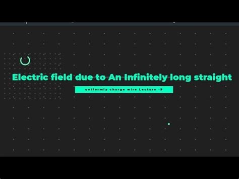 Electric Field Due To An Infinitely Long Straight Uniformly Charge Wire