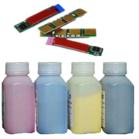 4 X Refill Color Laser Toner Powder Kits Chips For Canon LBP 7010C