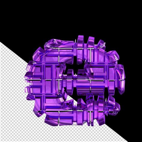 Roxo Escuro Transformado S Mbolo D Letra E Psd Premium