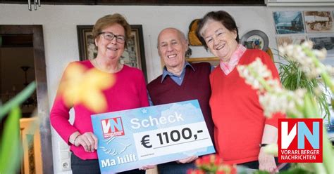 1100 Euro für Ma hilft Vorarlberger Nachrichten VN at