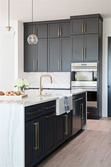 24 Black Cabinets With Brass Hardware ELEGANT GLAMOROUS
