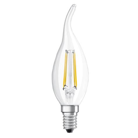 Osram LED Filament Retrofit Windstoß Kerze 4W 40W E14 klar Classic