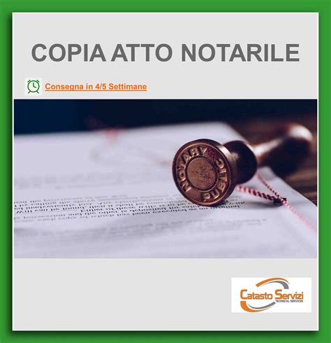 COPIA ATTO NOTARILE Catastoservizi Indagini E Informazioni