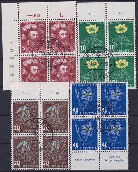 1949 PJ J129 132 Serie Viererblöcke aus Erlen ET SBK 200 Kaufen