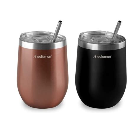 Redlemon Vaso Térmico y Termos para Café 2 piezas de Acero Inoxidable