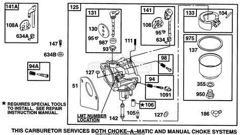 Briggs And Stratton Parts Diagram For Carburetor Assy