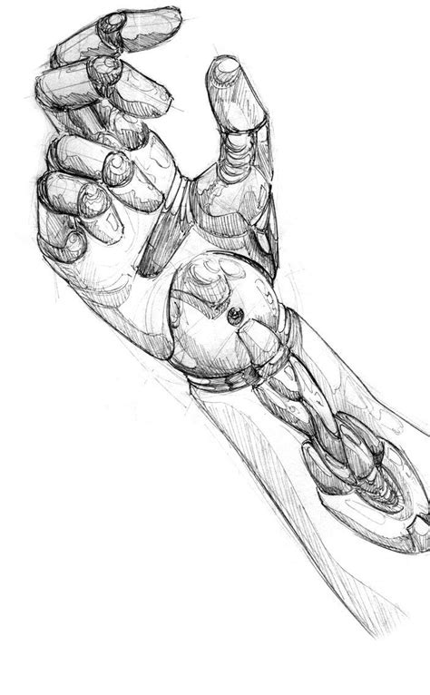 Robot Arm Drawing At PaintingValley Explore Collection Of Robot