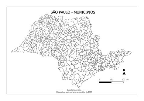 MAPA MUNICÍPIOS DE SÃO PAULO