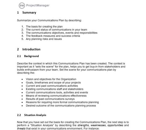 How To Create A Project Communication Plan Template Included
